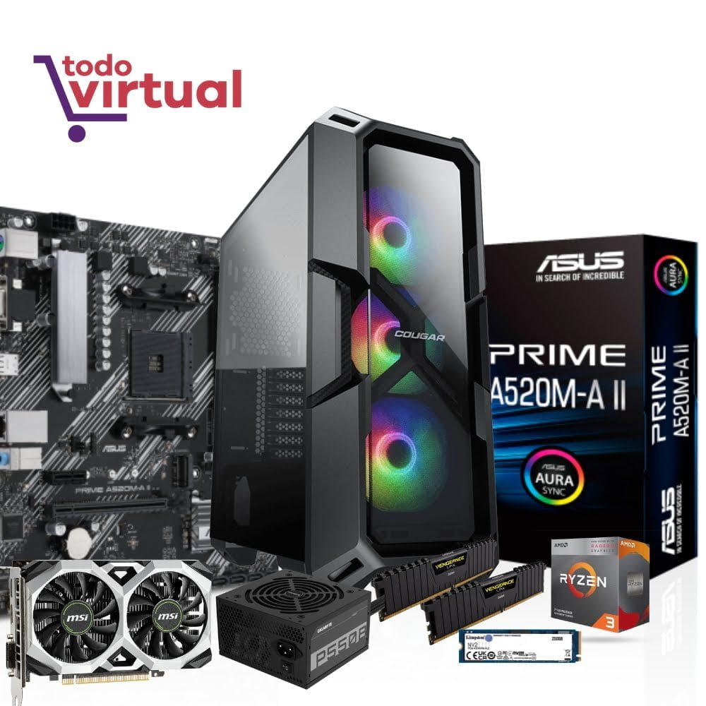 Computadora intel core i3 16gb tarjeta RX 6500xt